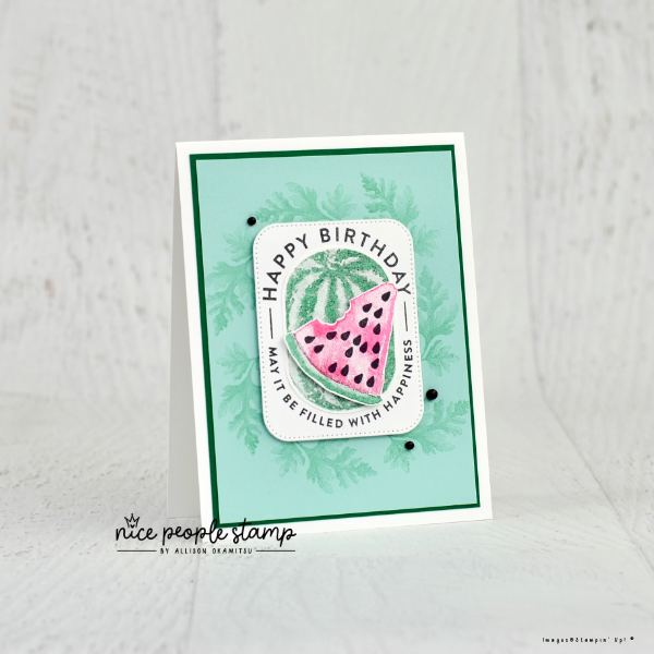 Handmade Watermelon Cards with Watercolor Melon Stamp Set