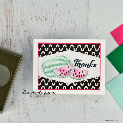 Handmade Watermelon Cards with Watercolor Melon Stamp Set